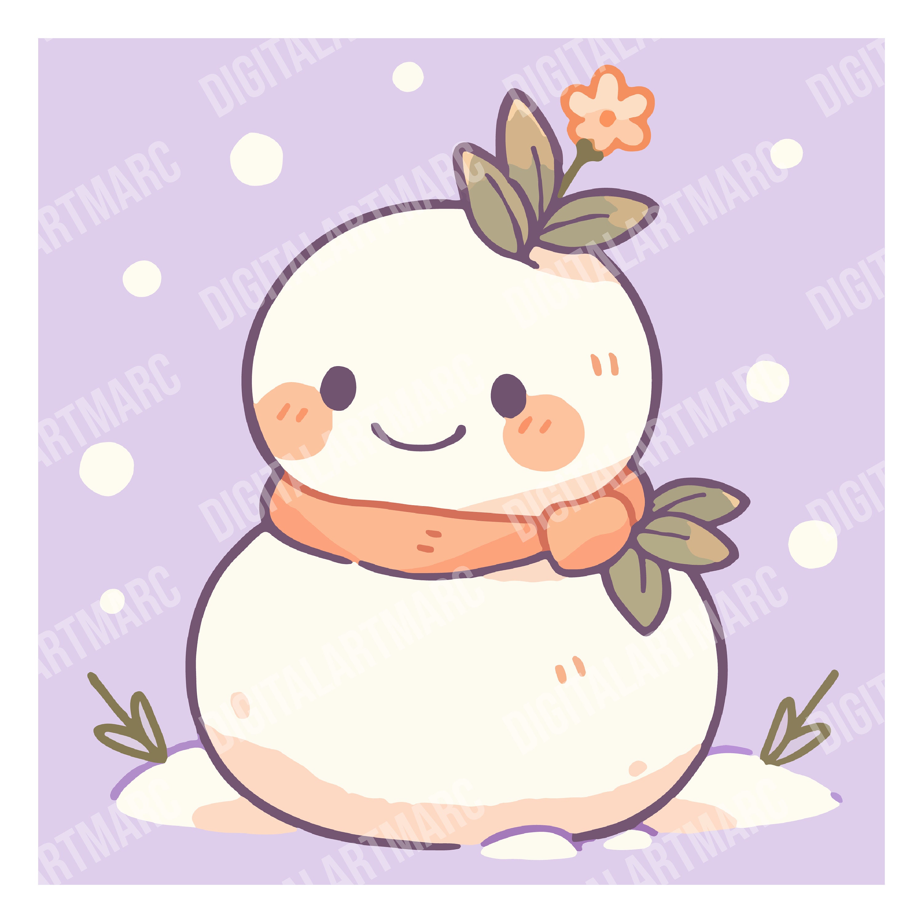 Snowman Christmas Bundle, 8 Cute Chibi Cartoon Snowmen, Transparent PNG ...