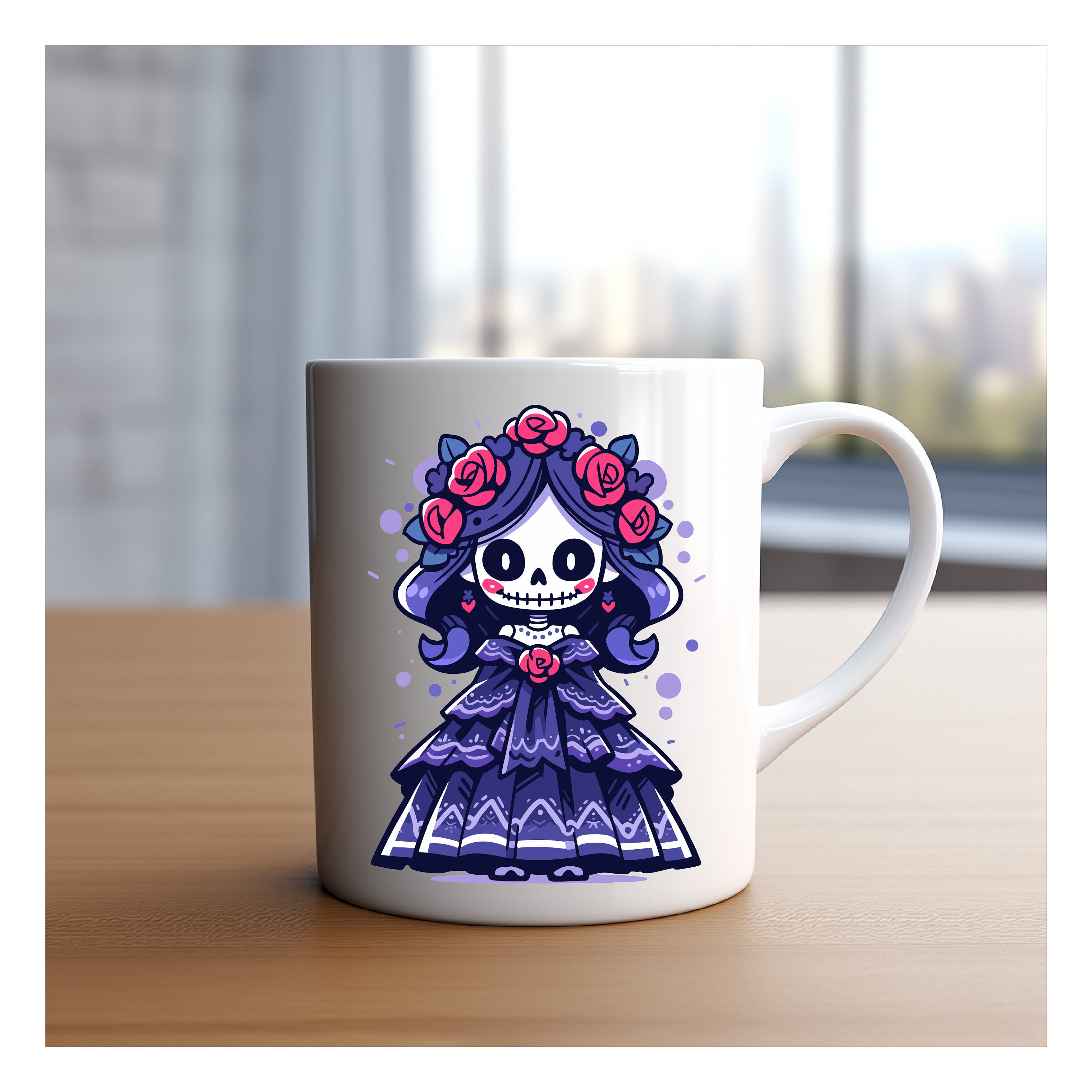 La Calavera Catrina Bundle - 4 Chibi Cartoon Catrinas for Day of the ...