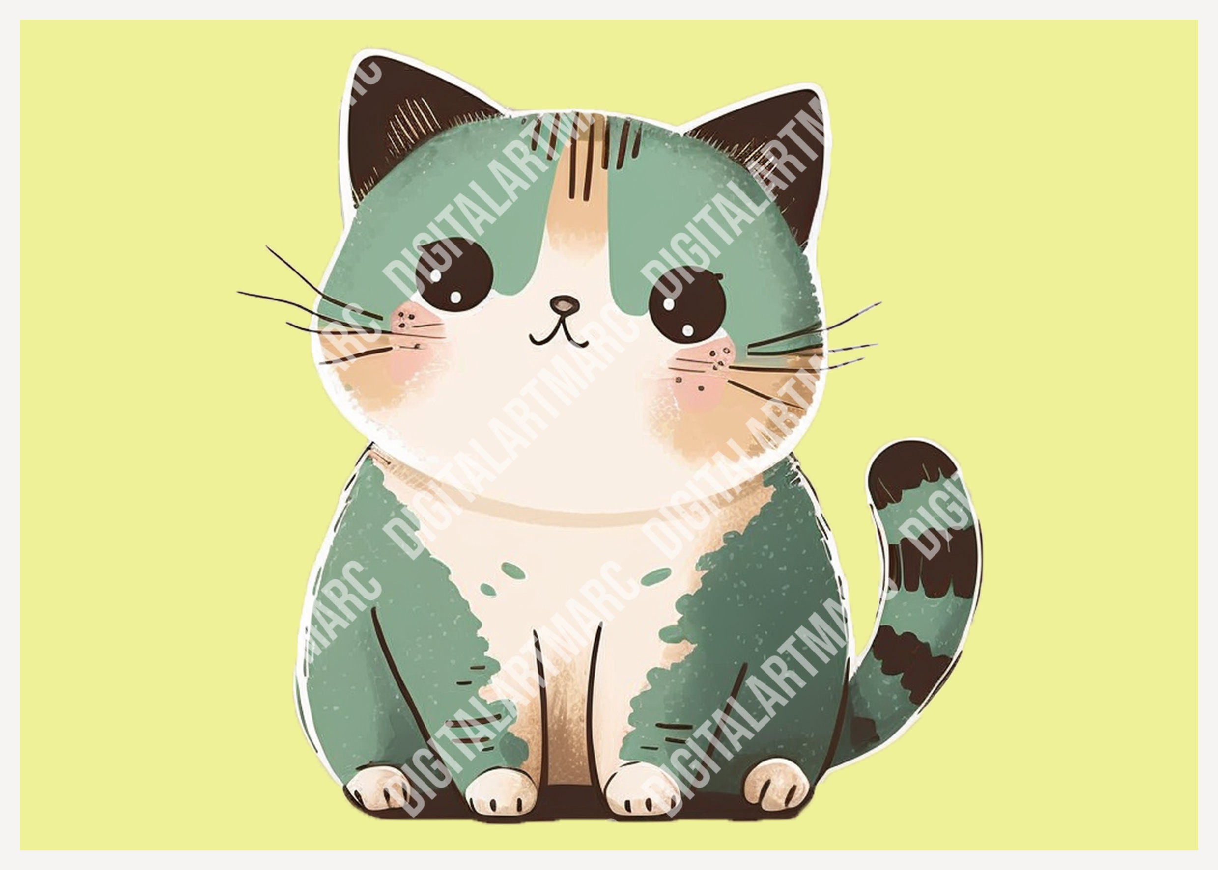 Cute Cats Bundle 4 Cute Cartoon Cats Transparentes PNG - Etsy