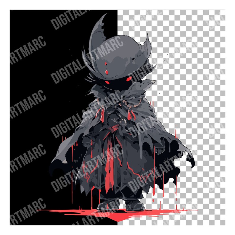 Bloodborne Inspired Bundle - 4 Cute Bloodborne Chibi Cartoon Characters ...