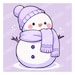 Snowman Christmas Bundle, 8 Cute Chibi Cartoon Snowmen, Transparent PNG ...