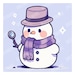 Snowman Christmas Bundle, 8 Cute Chibi Cartoon Snowmen, Transparent PNG ...