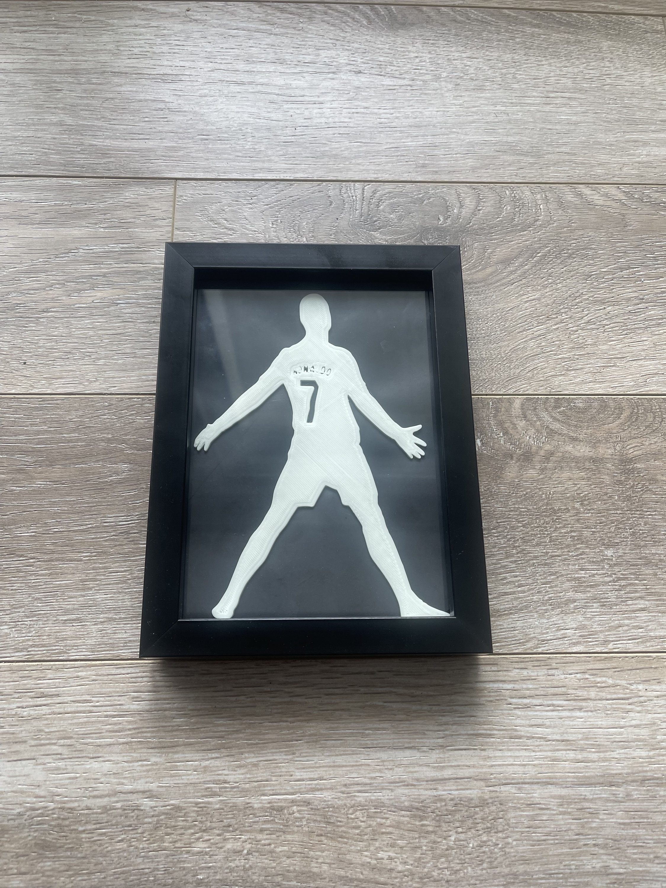 CR7 Cristiano Ronaldo Glow in Dark Cool Rare Portrait in Frame Doing ...