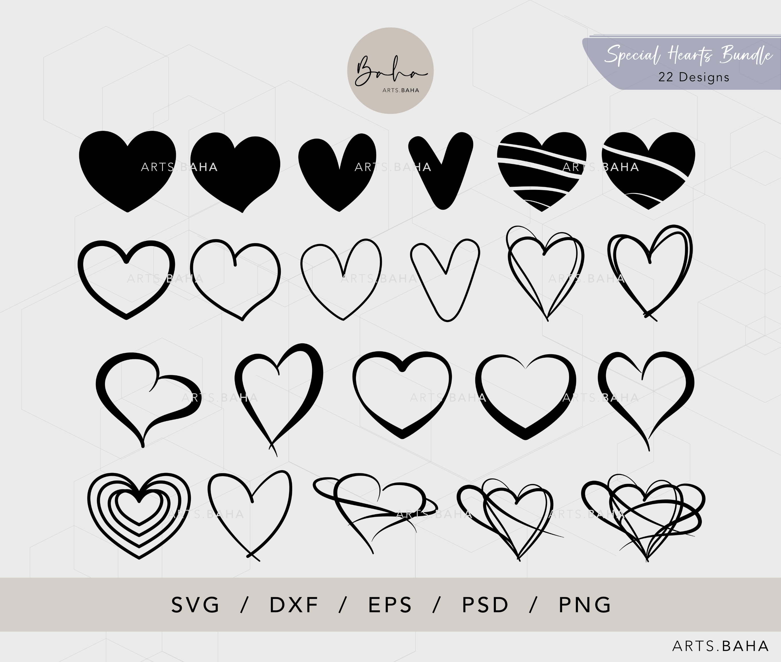 Herz Plotterdatei, Vektor SVG DXF PNG Schnittdateien Für Cricut, Silhouette, Sofortiger ...
