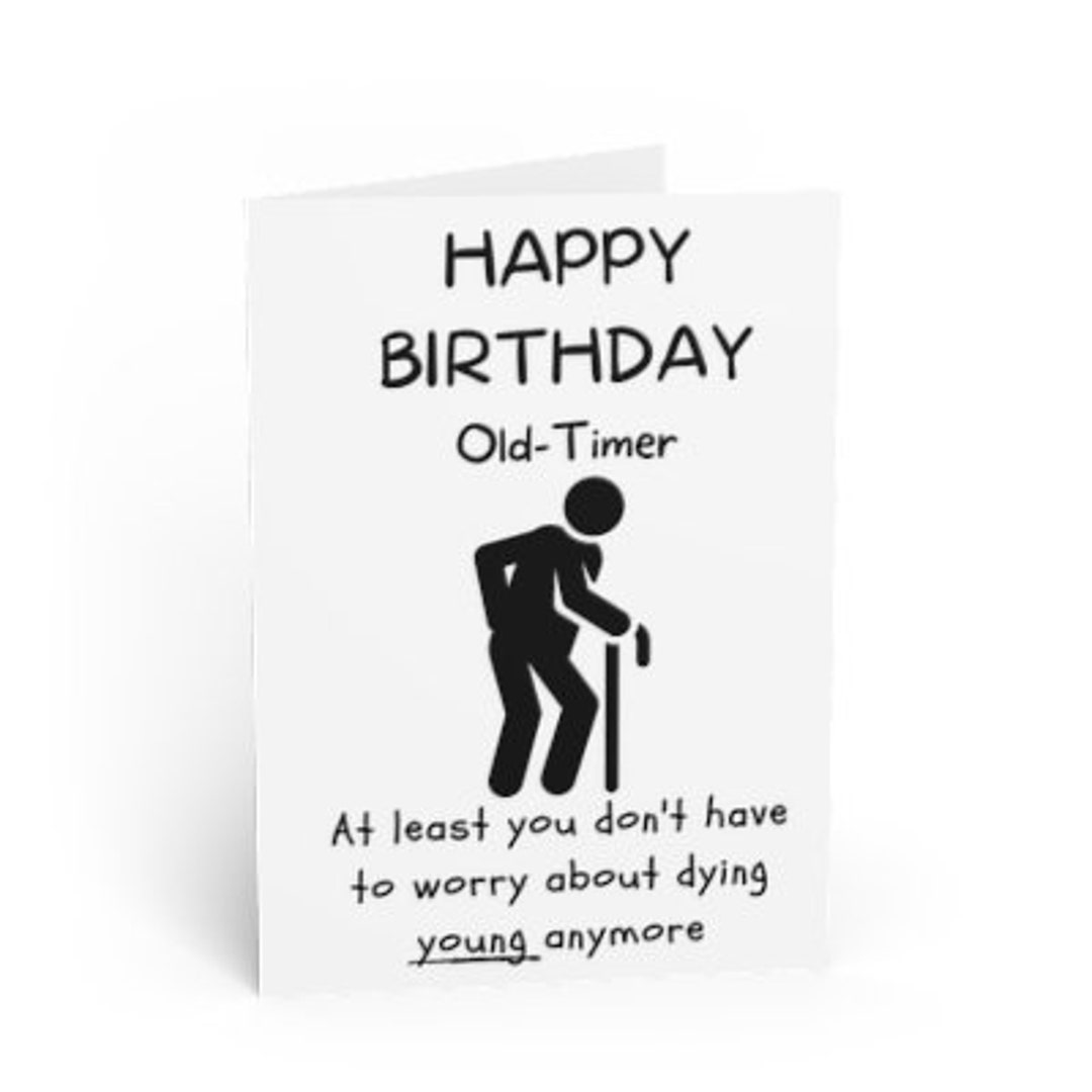 Happy Birthday Old-timer Card V - Etsy