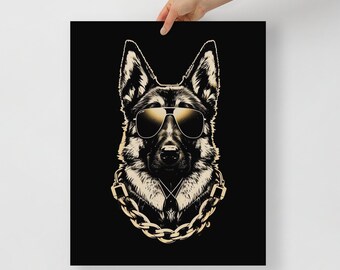 German Shepherd Art Print of Original Watercolor Painting - Etsy