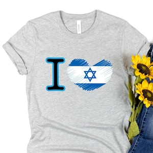 I Love Israel Shirt, Israeli Flag Heart Sweatshirt, Israel Flag Tshirt ...
