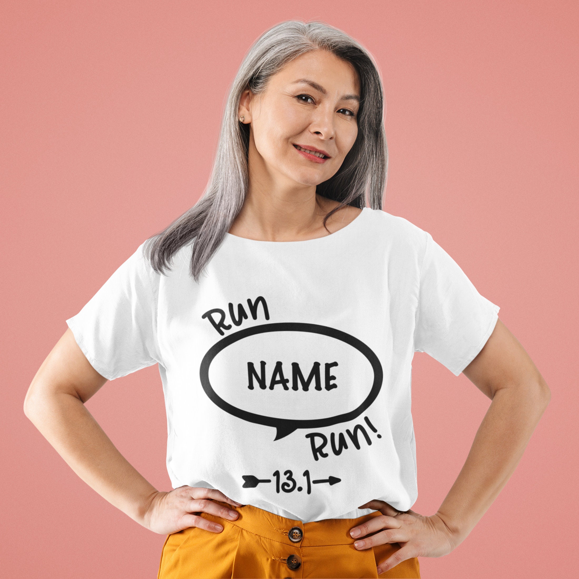 13.1 Mile Half Marathon Shirt, Personalized Marathon Cheer Squad ...