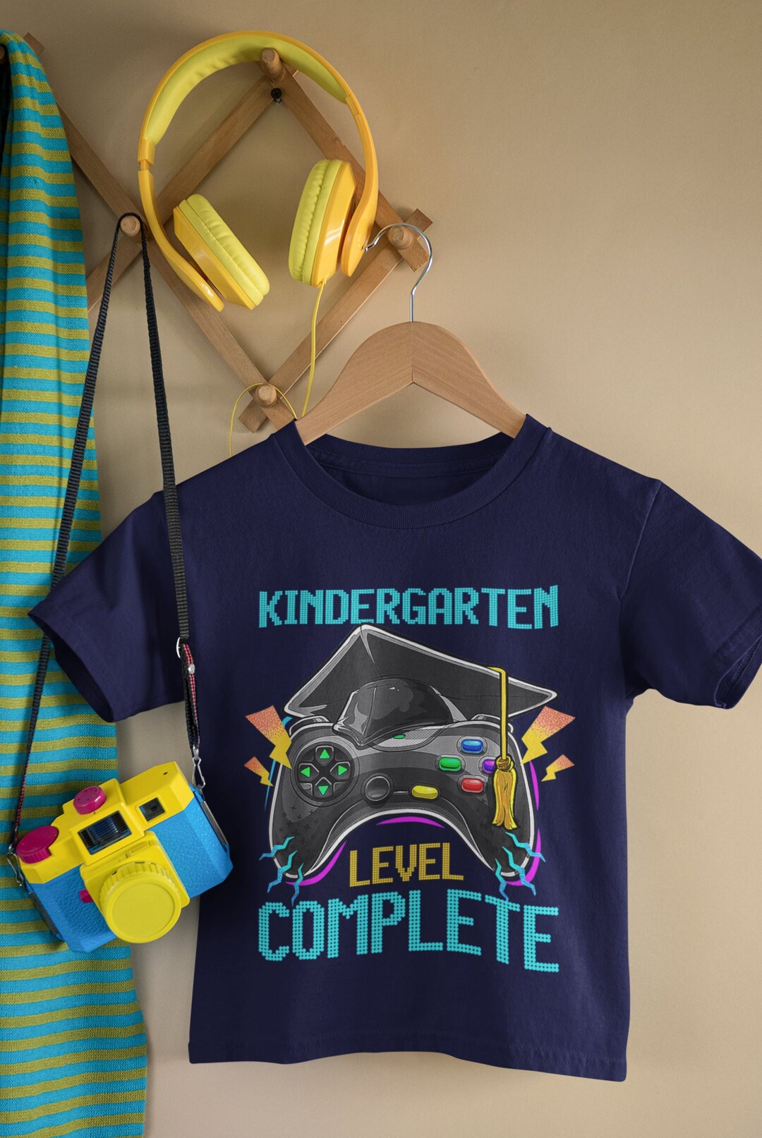 Kindergarten Level Complete Graduation Shirt, Gamer Kid Level Completed ...