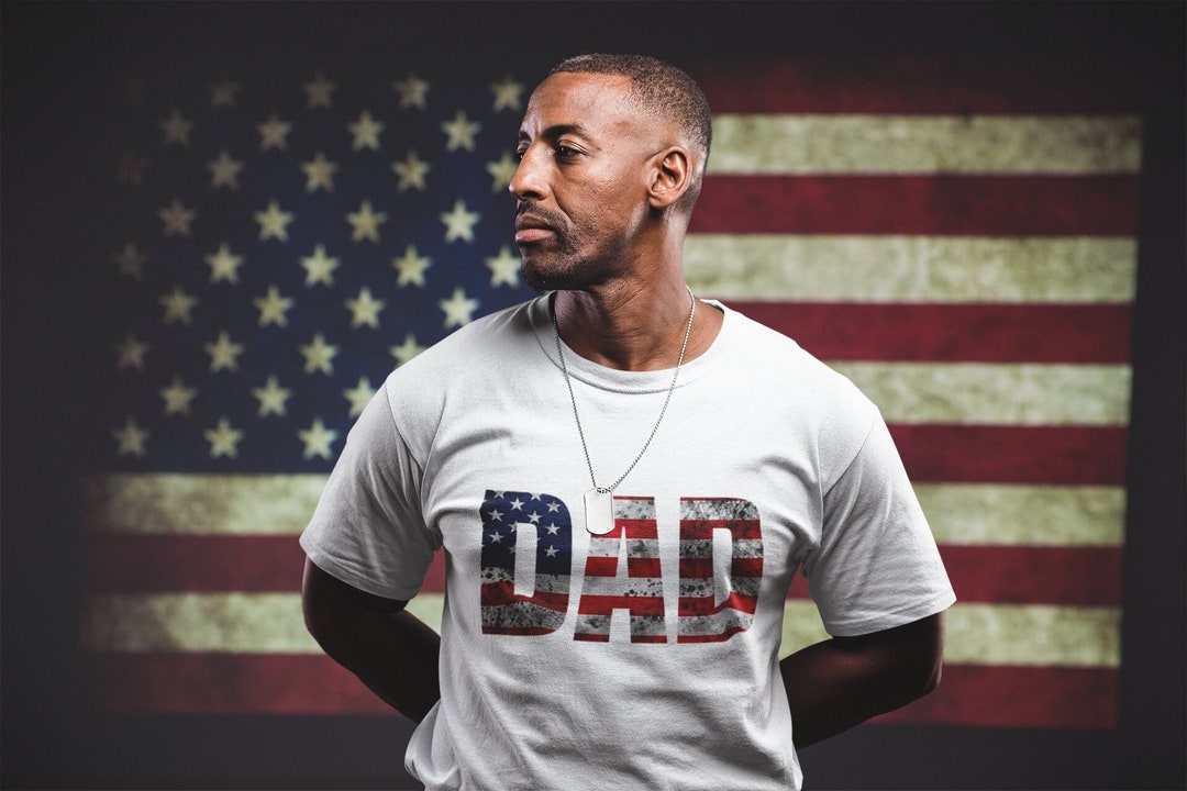 Dad Shirt With American Flag, Father's Day Shirt, Patriotic American ...