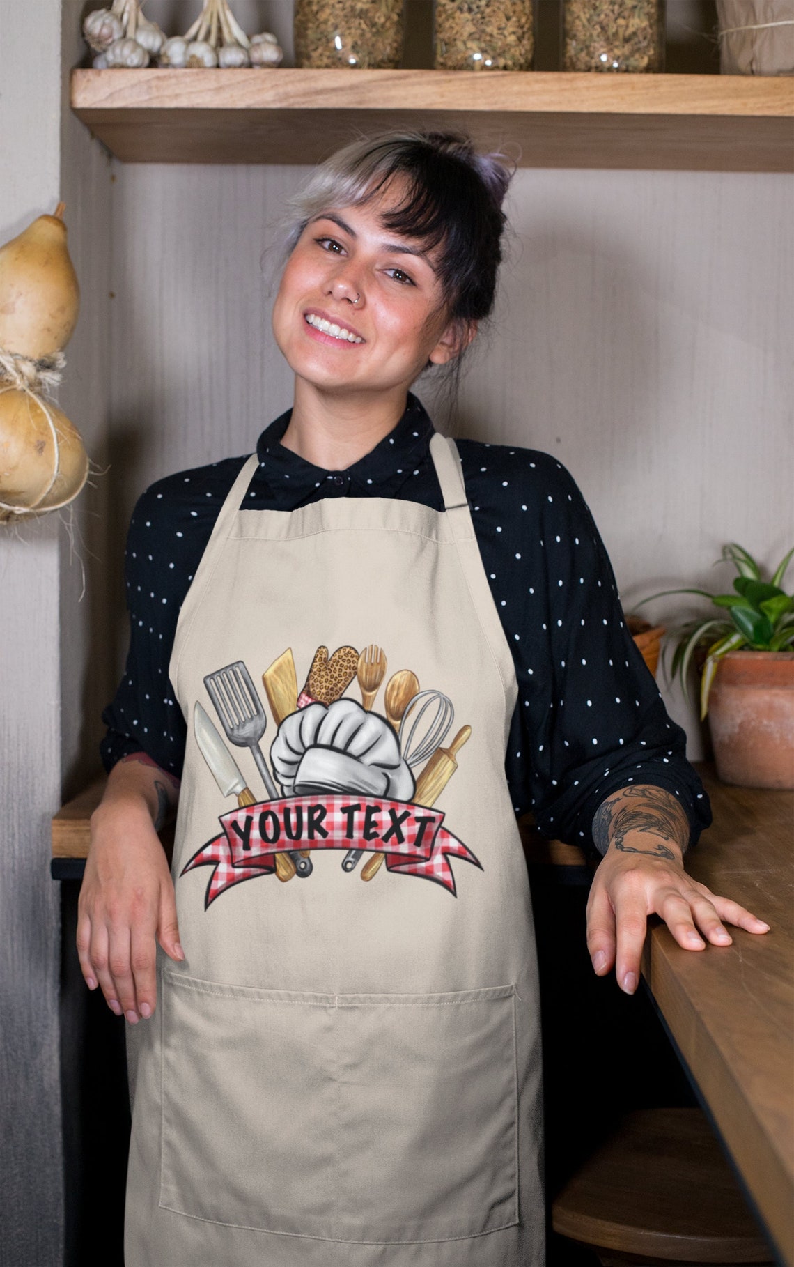 Personalized Chef Apron, Custom Text, Funny Cooking Gift - Etsy