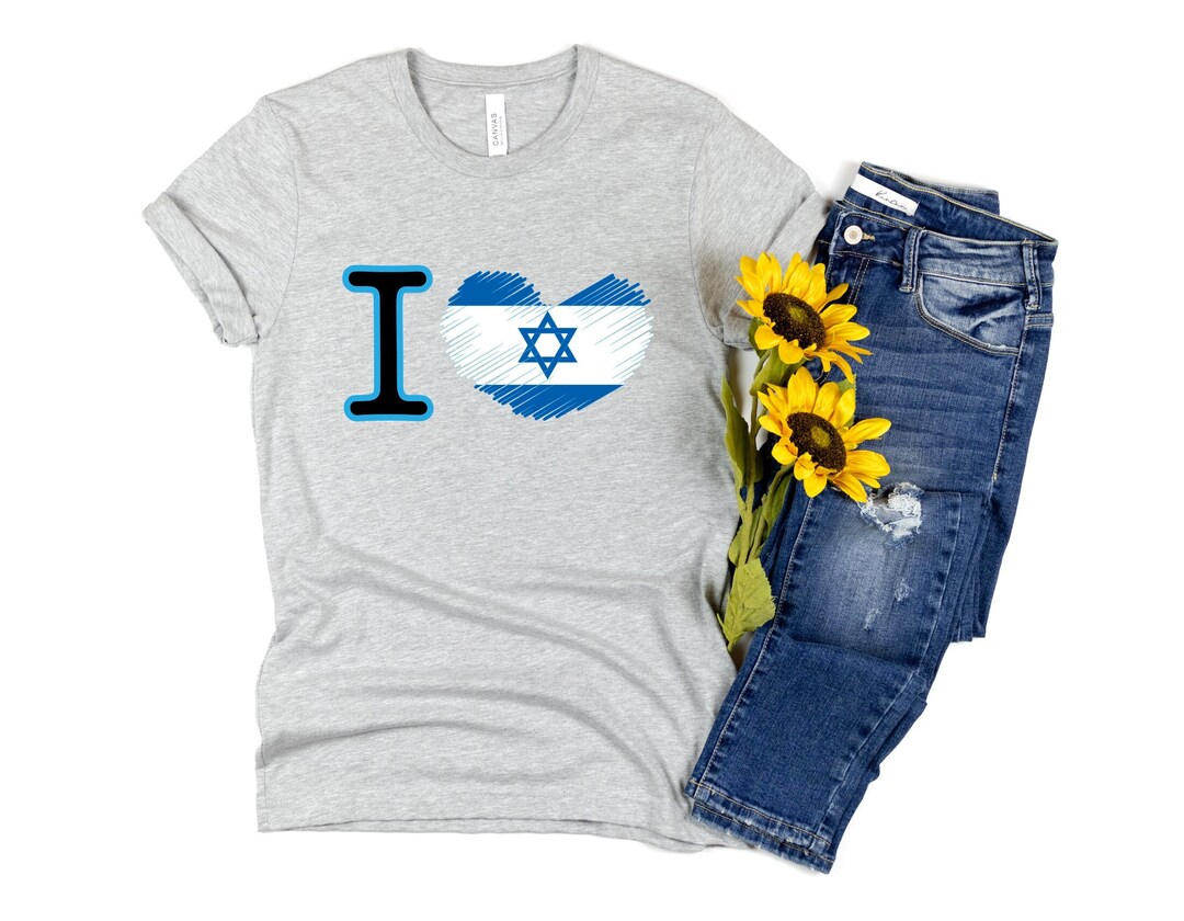 I Love Israel Shirt, Israeli Flag Heart Sweatshirt, Israel Flag Tshirt ...