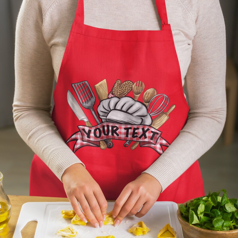 Personalized Chef Apron, Custom Text, Funny Cooking Gift - Etsy