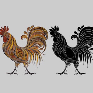 Cockerel Svg Cockerel Graphics Cockerel Silhouette Svg Digital File ...