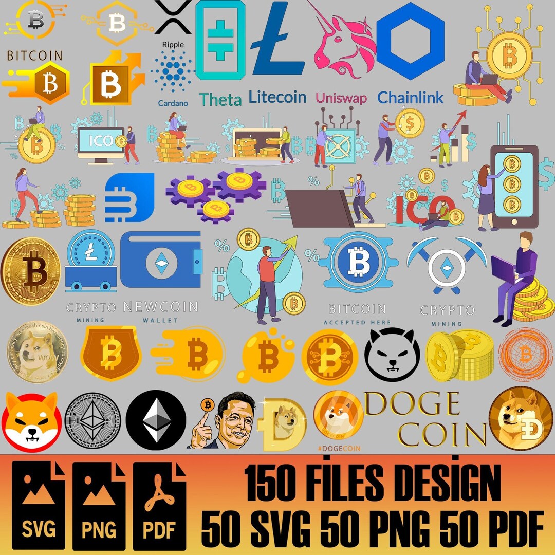 50+digital Bitcoin Svg Bundle | Bitcoin Logo | Bitcoin Cricut | Crypto ...