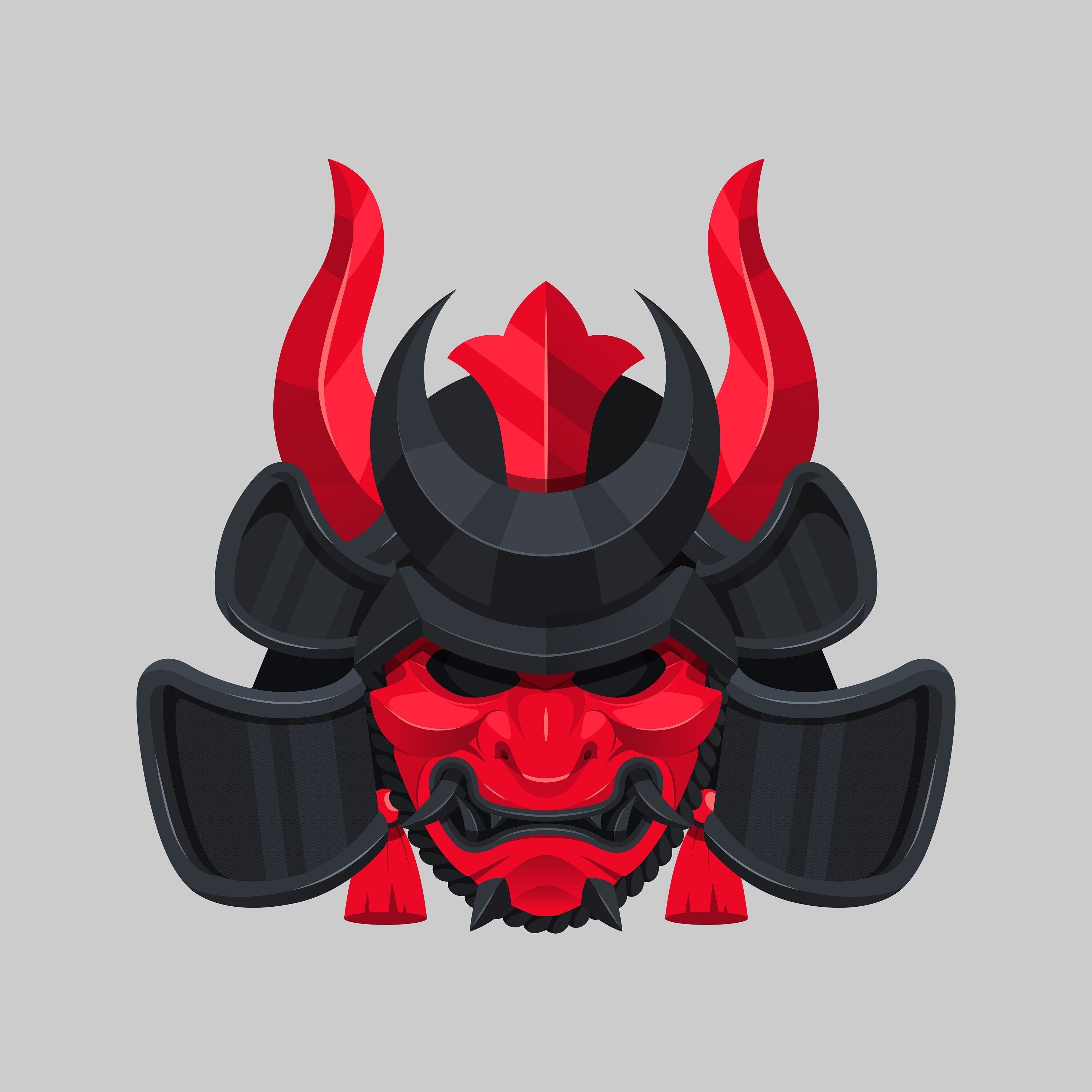 Samurai Mask Svg | Warrior Armor Clipart | Viking Cutfile | Japanese ...