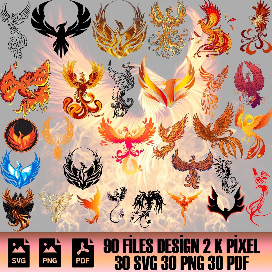 Phoenix Svg | Phoenix Design | Phoenix Silhouette Svg | Phoenix Sticker ...