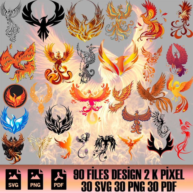 Phoenix Svg Phoenix Design Phoenix Silhouette Svg Phoenix Sticker Svg ...