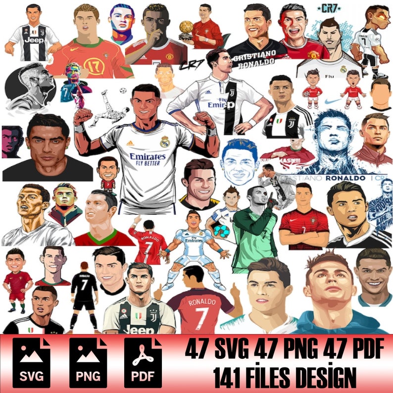 Cristiano Ronaldo Svg | Cr7 Png | Laser Cutting | Layered Files | Svg ...