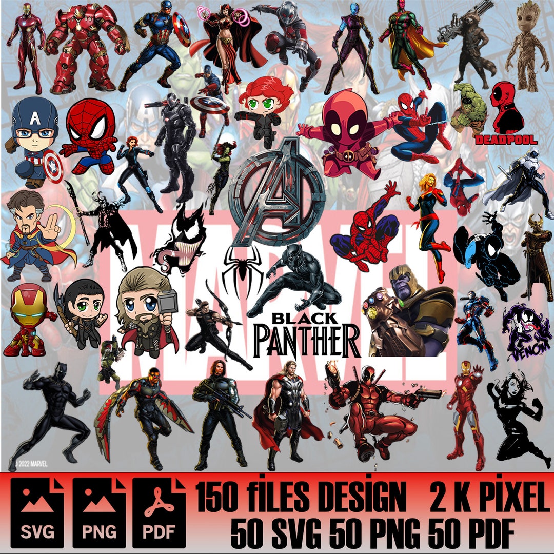50+avengers Team Bundle Svg | Superhero Svg | Avengers Logo | Avengers ...