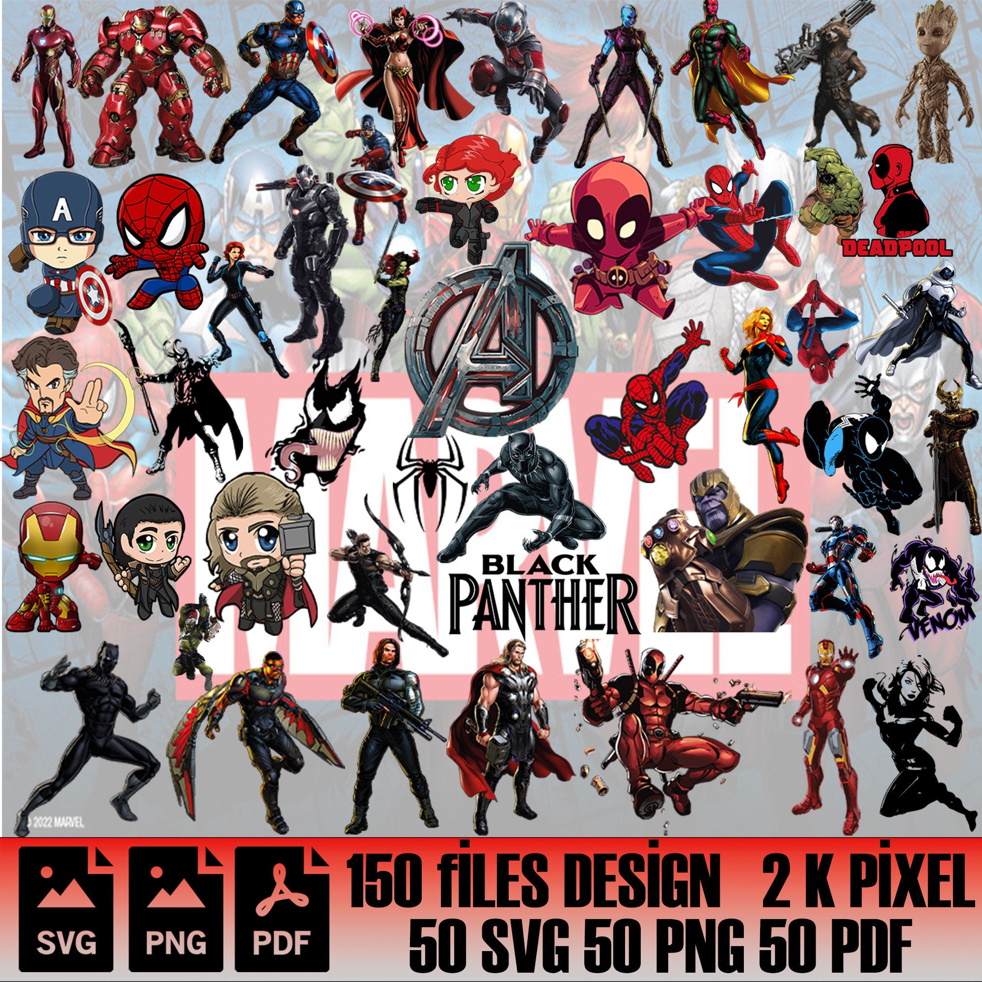 50avengers Team Bundle Svg Superhero Svg Avengers Logo Avengers Vector ...