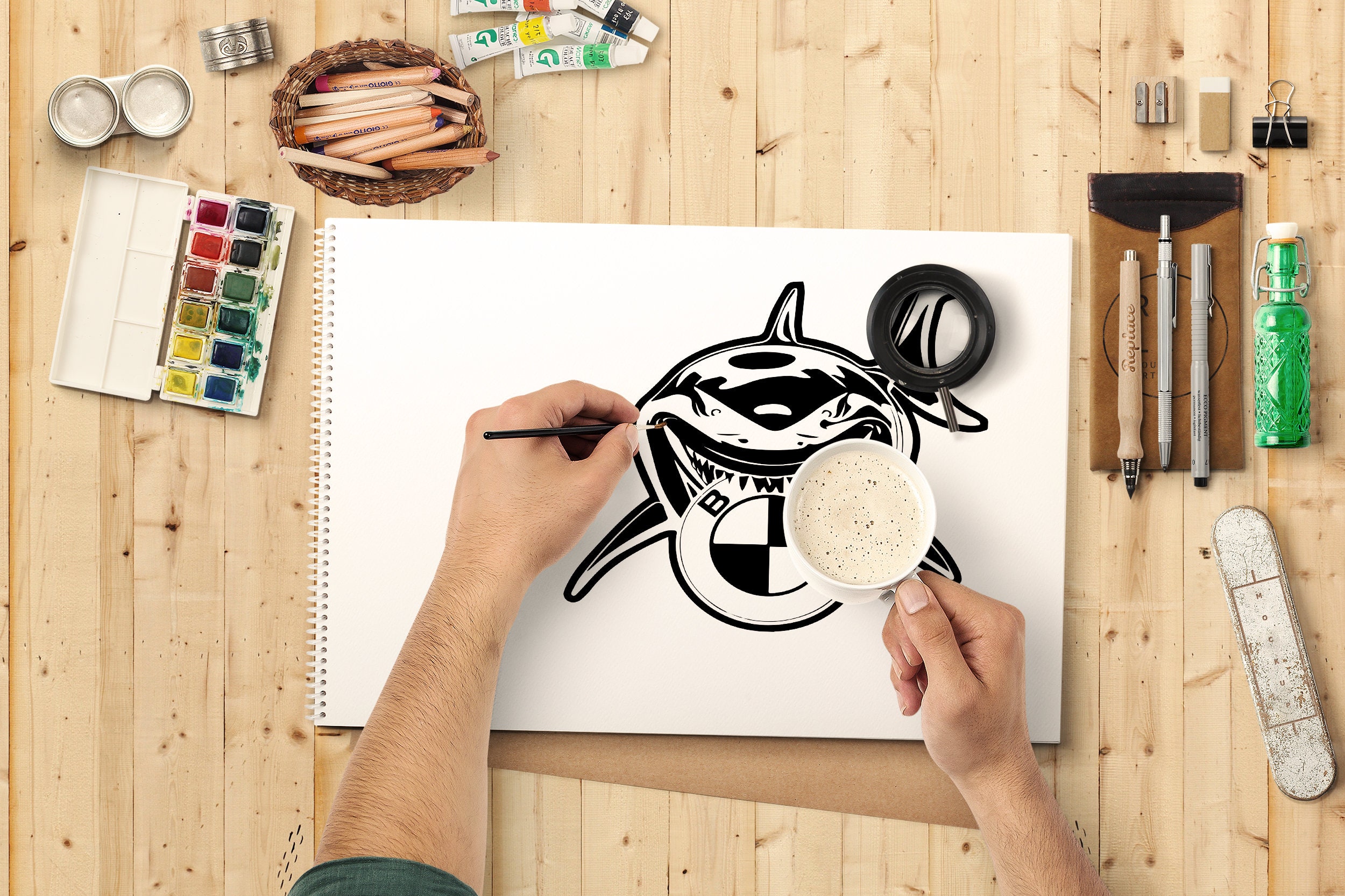 Funny Shark Svg | Silhouette | Cutting Files | Layered Files | Sticker ...