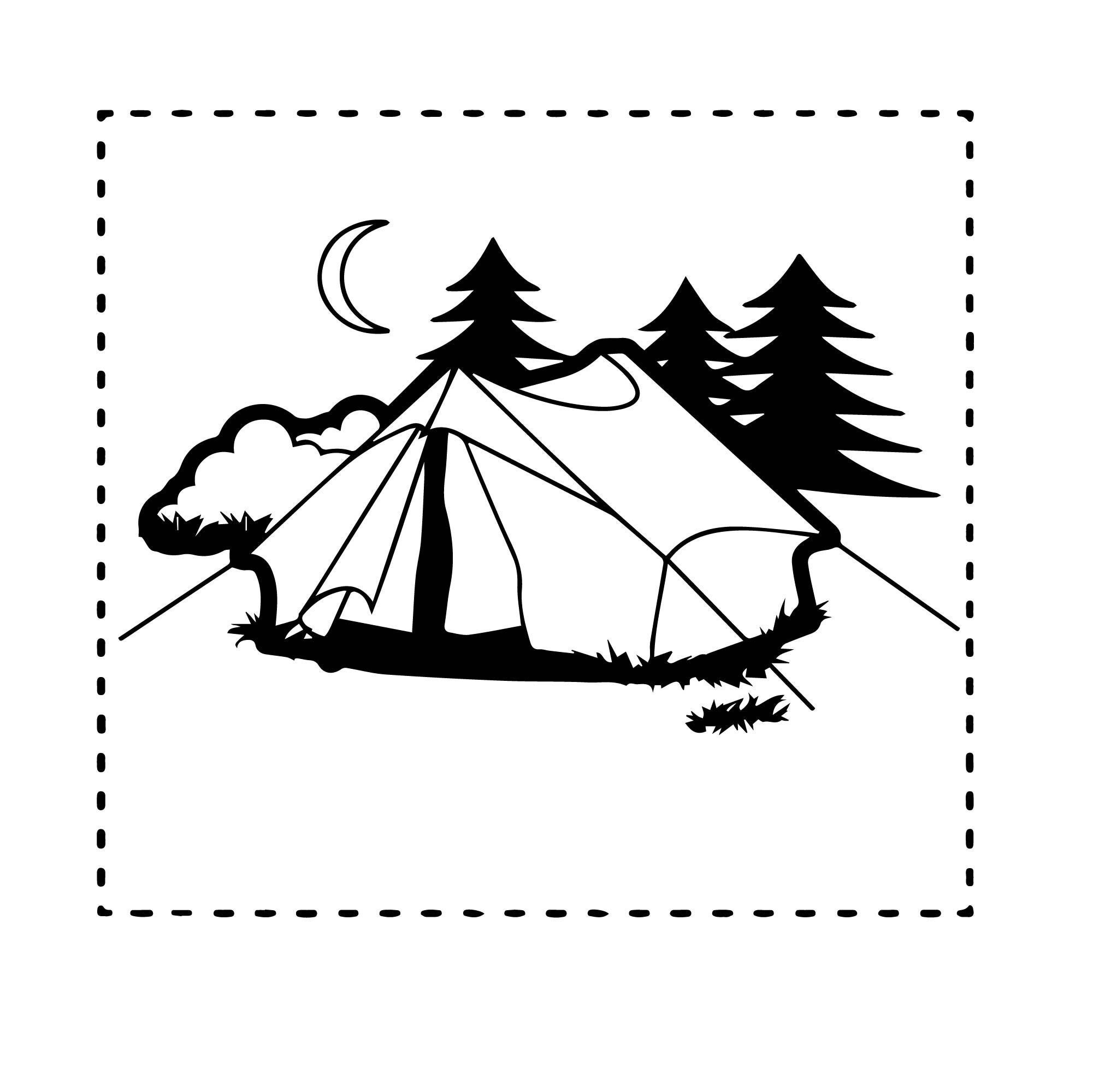 Tent Vector | Tent Silhouette | Cutting Files | Layered Files | Svg ...