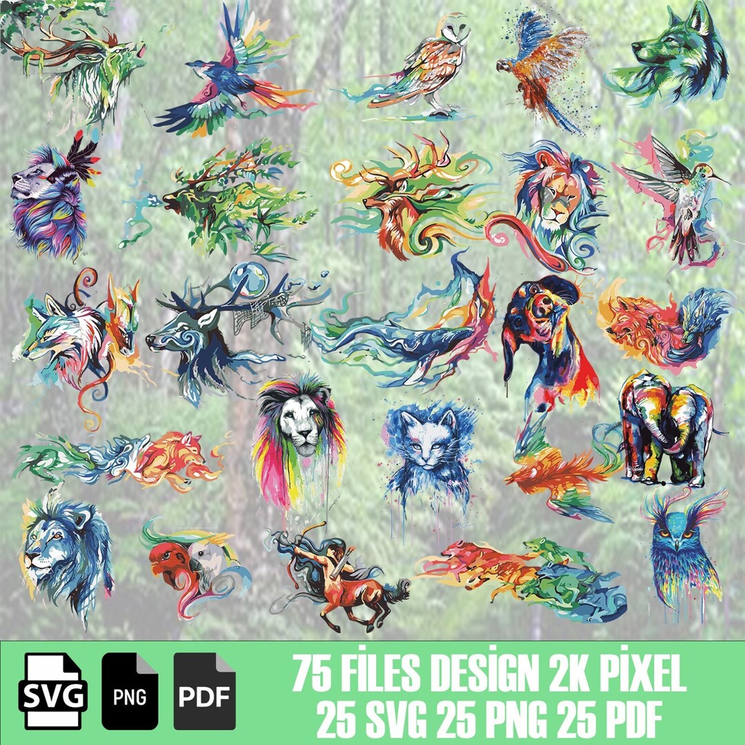 Animals Bundle Svg for Cut File | Ornaments Animal Svg | Funny Animals ...