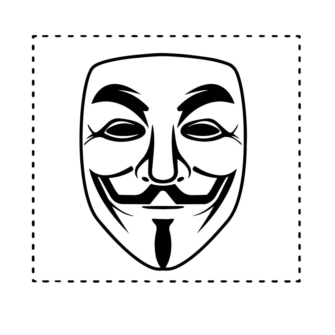 Anonymous Mask Svg | Cutting Files | Layered Files | Svg File | Sticker ...