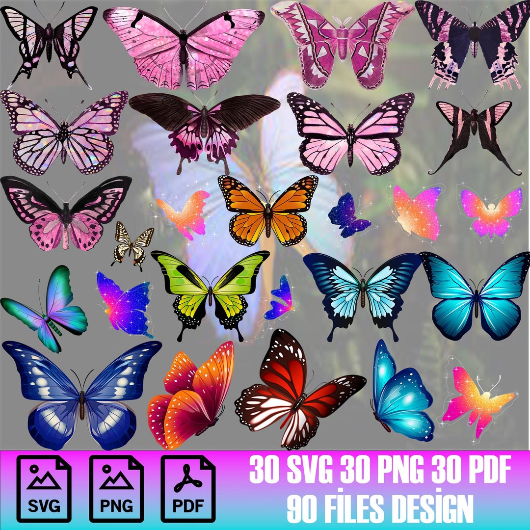 Butterfly Svg |butterfly Bundle Svg Files | Laser Cutting | Layered ...
