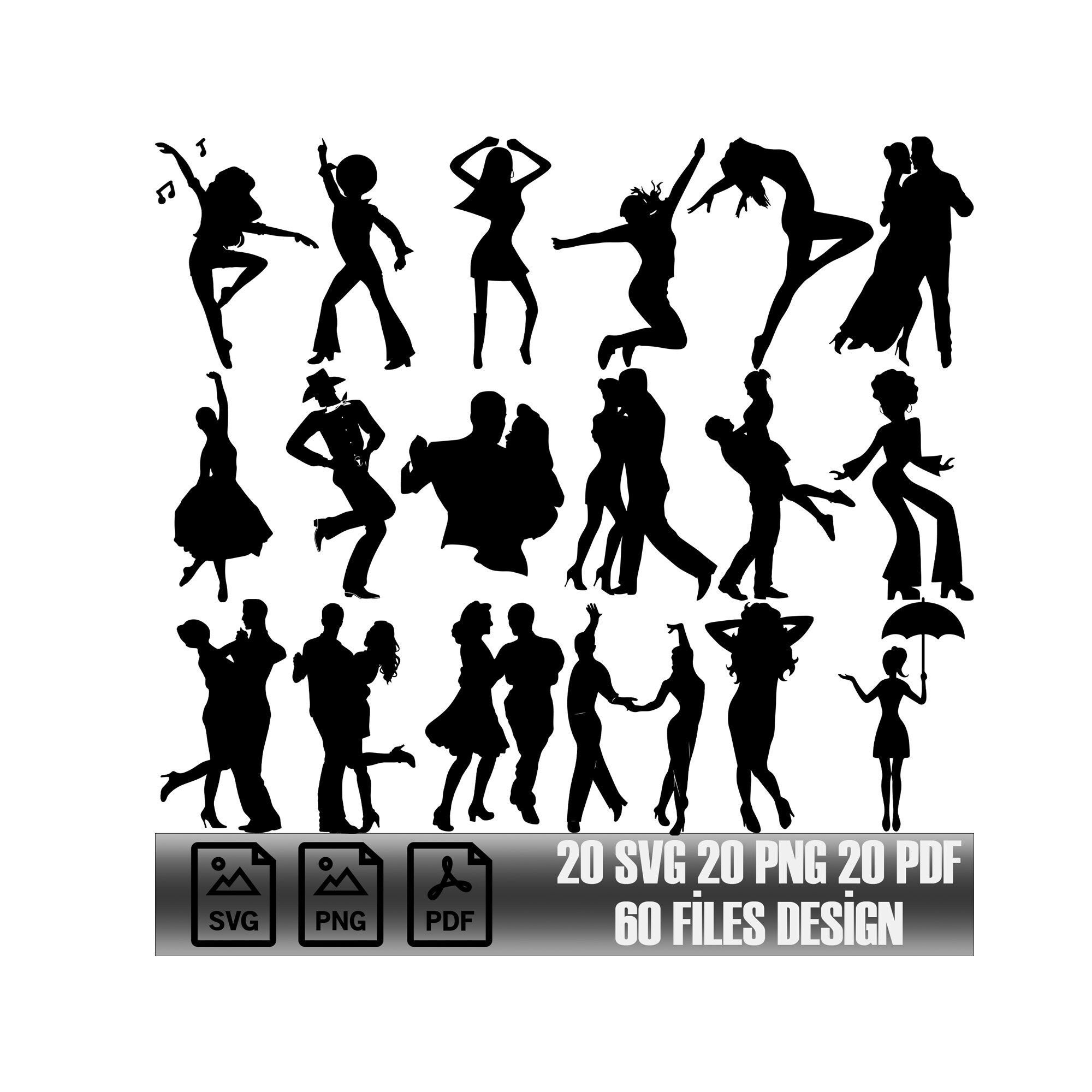 Dance Silhouette | Dance Cut Files | Dance Svg Bundle | Dance Svg ...
