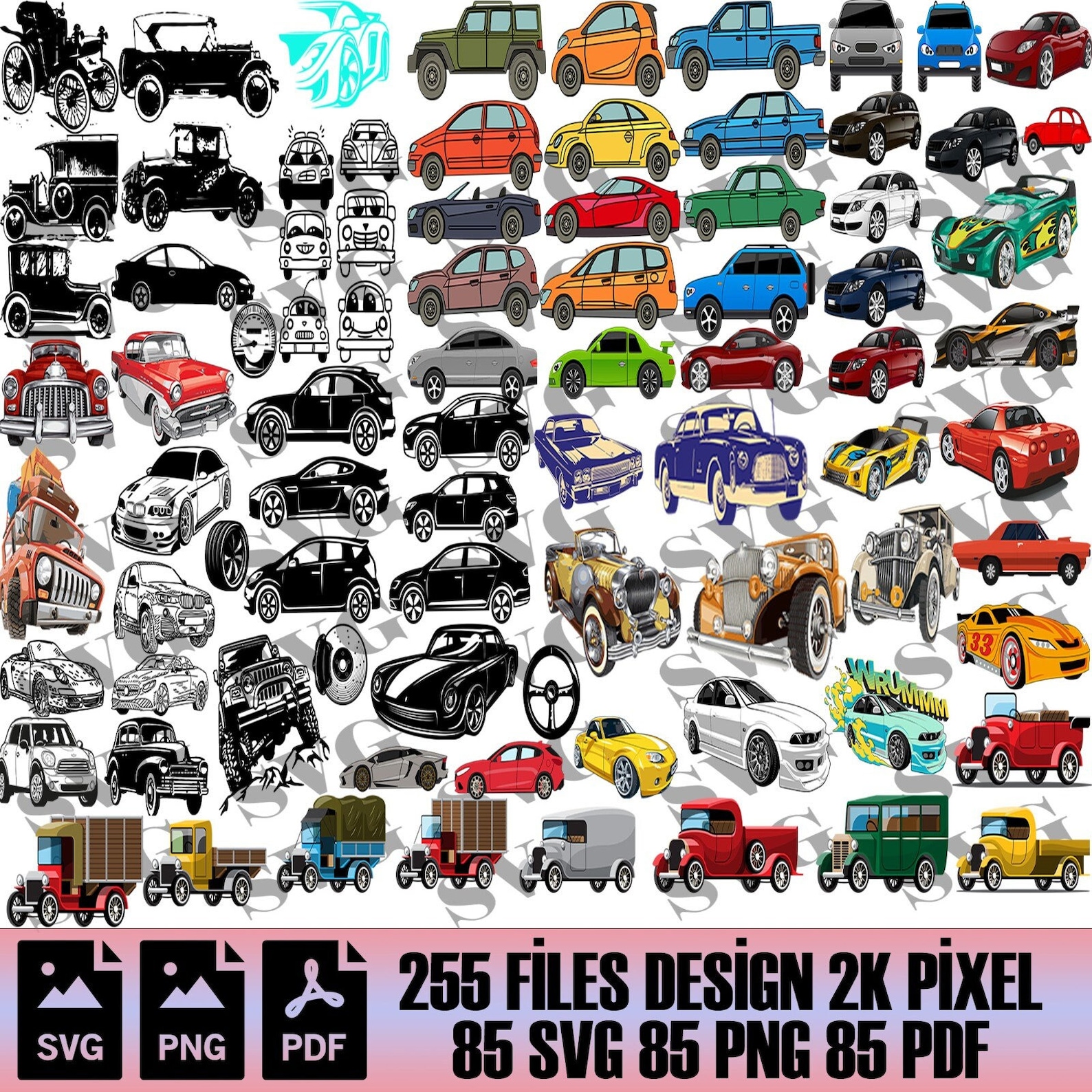 85+ Car Bundle Svg | Car Svg | Car Png File | Svg for Cricut | Instant ...