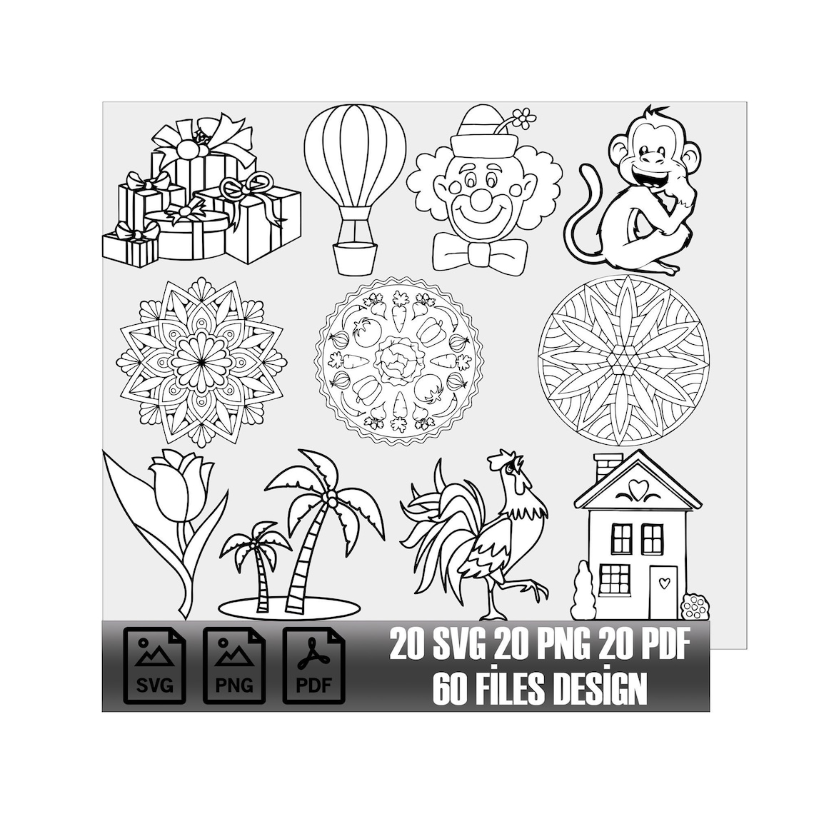 Coloring Book | Digital Coloring Book | Svg File | Layered Files | Svg ...