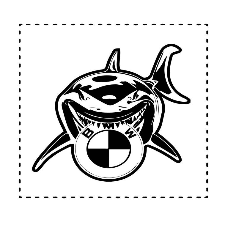 Funny Shark Svg | Silhouette | Cutting Files | Layered Files | Sticker ...