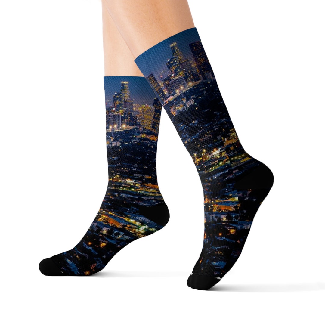 Los Angeles Skyline Socks - Etsy