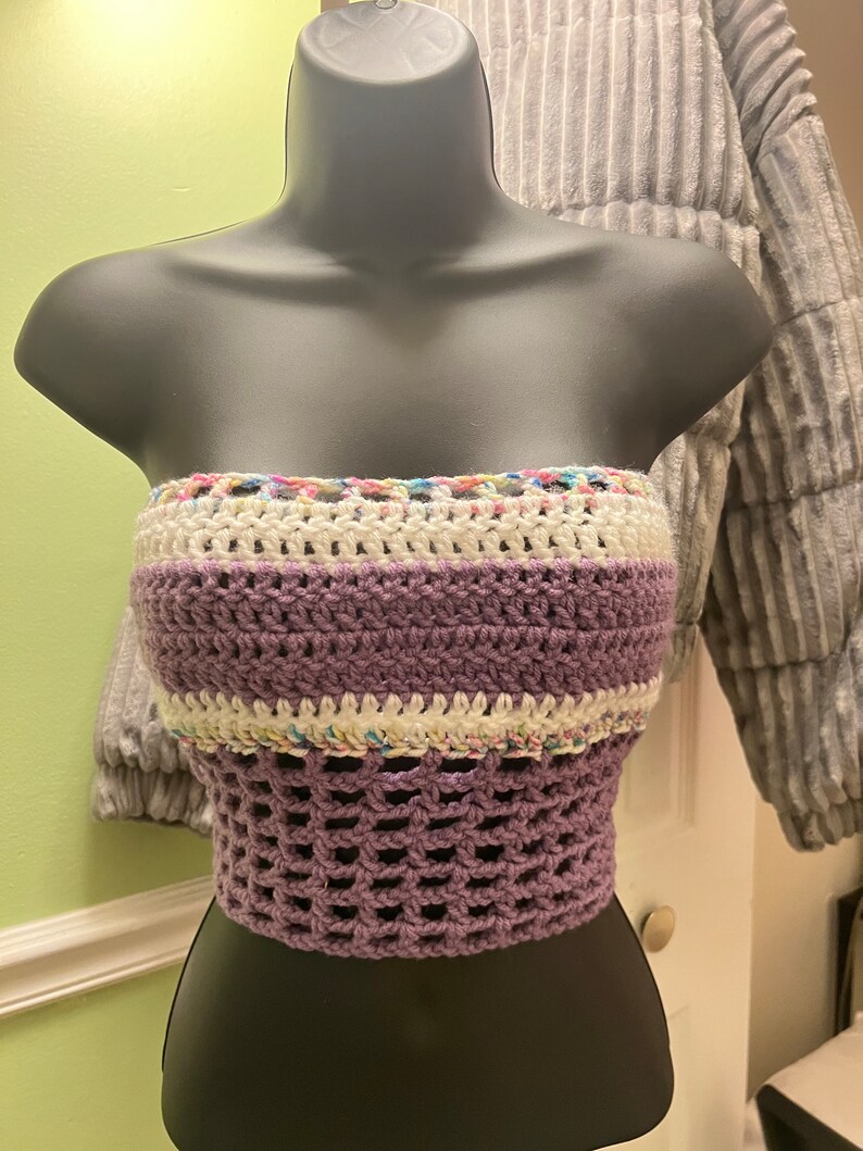 Crochet Mesh Tube Top (any Color Customizable) - Etsy