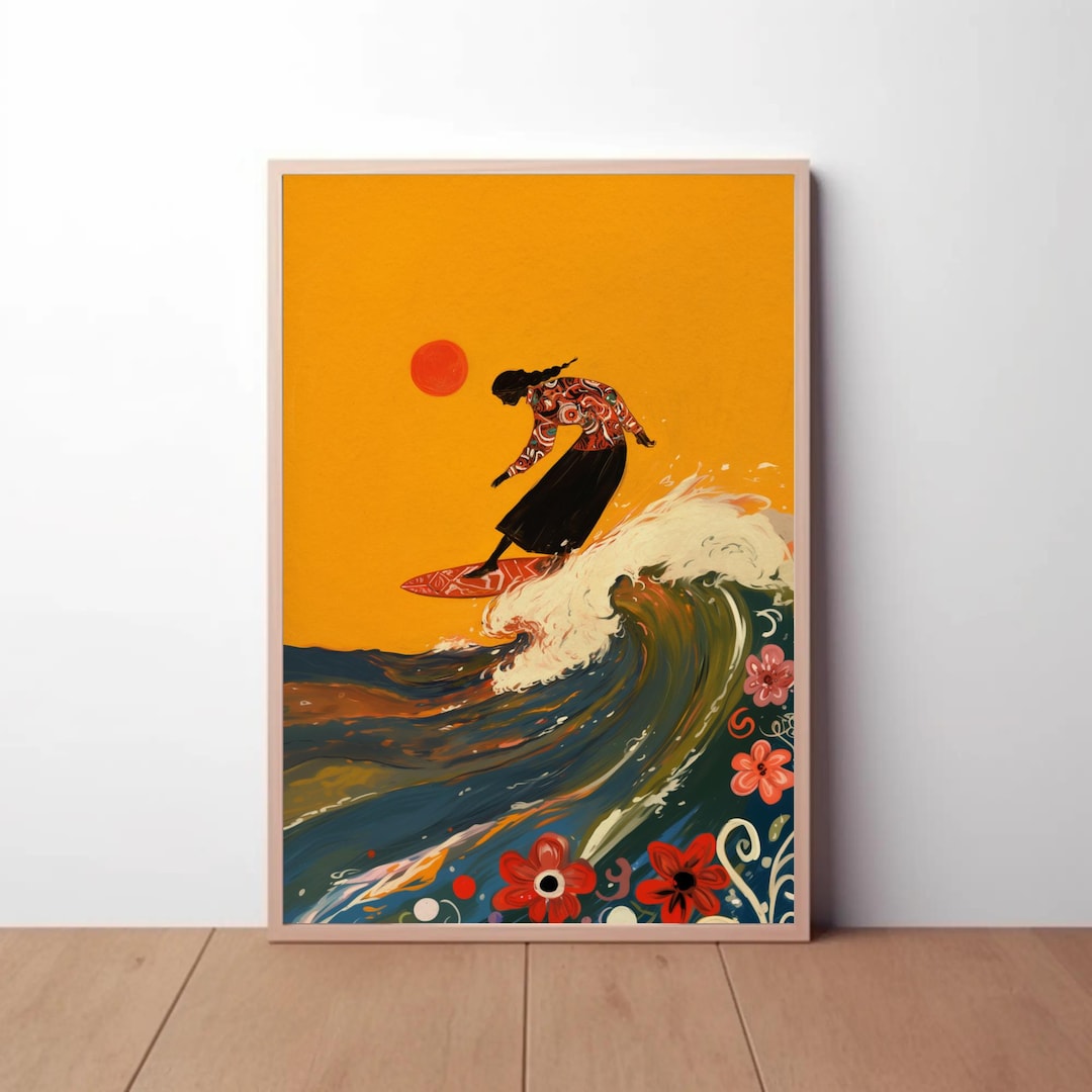 Museum-quality Filipina Surfer Art Print – Filipiniana Surfing Poster ...