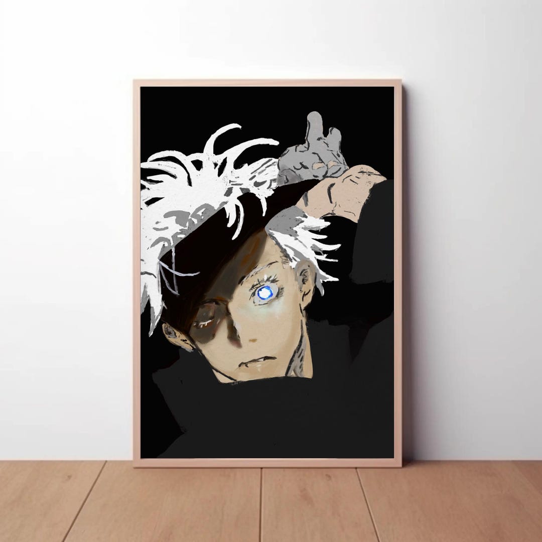 Exclusive Gojo Satoru Fan Art Nō 7 - Jujutsu Kaisen Anime Wall Decor ...