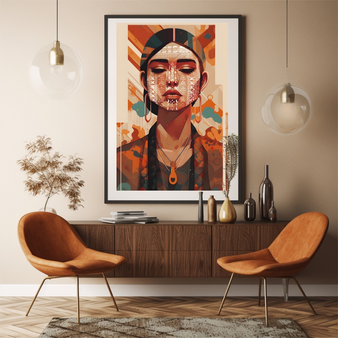 Filipino Woman Art Print: Visayan Culture Graphic Illustration (digital ...