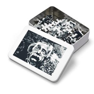 Jigsaw Puzzle - Albert Einstein Sketch Art Puzzle, Brain Teaser Game ...