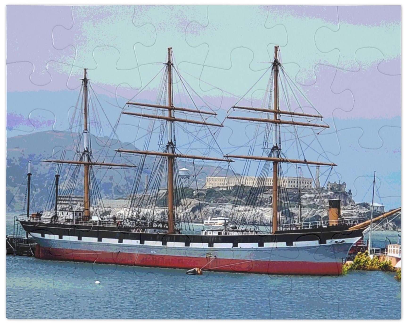 19th Century Ship | Alcatraz | Adult Jigsaw Puzzle | Kids Puzzle | 30 ...