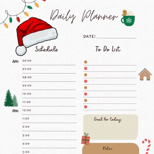 December Daily to Do List Planner, Instant Download , Daily Planner - Etsy