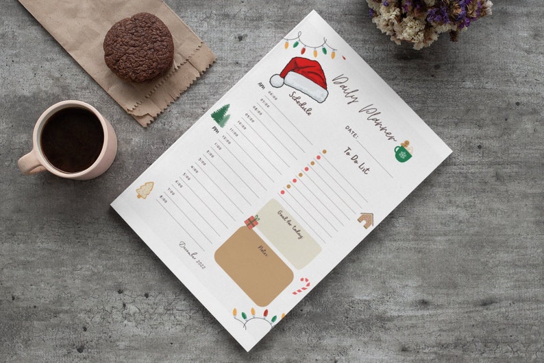 December Daily to Do List Planner, Instant Download , Daily Planner - Etsy