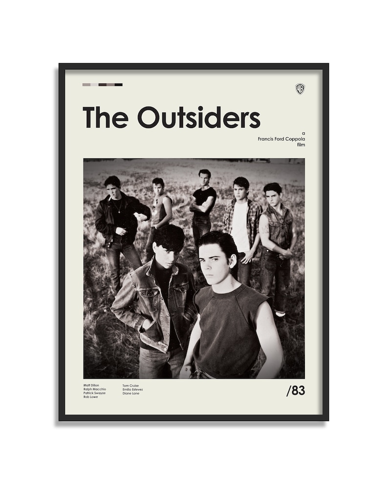 The Outsiders B&W Vintage Poster Digital Download - Etsy