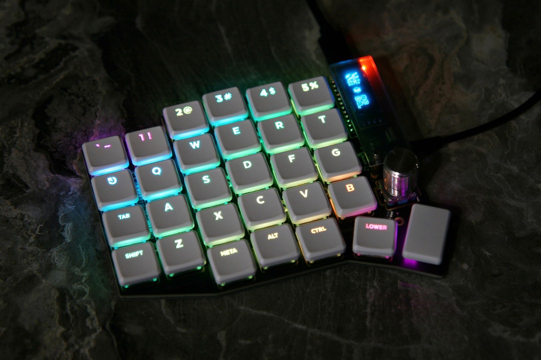 Fully Built Aurora Sofle V2 Low Profile Split Mechanical Keyboard With ...