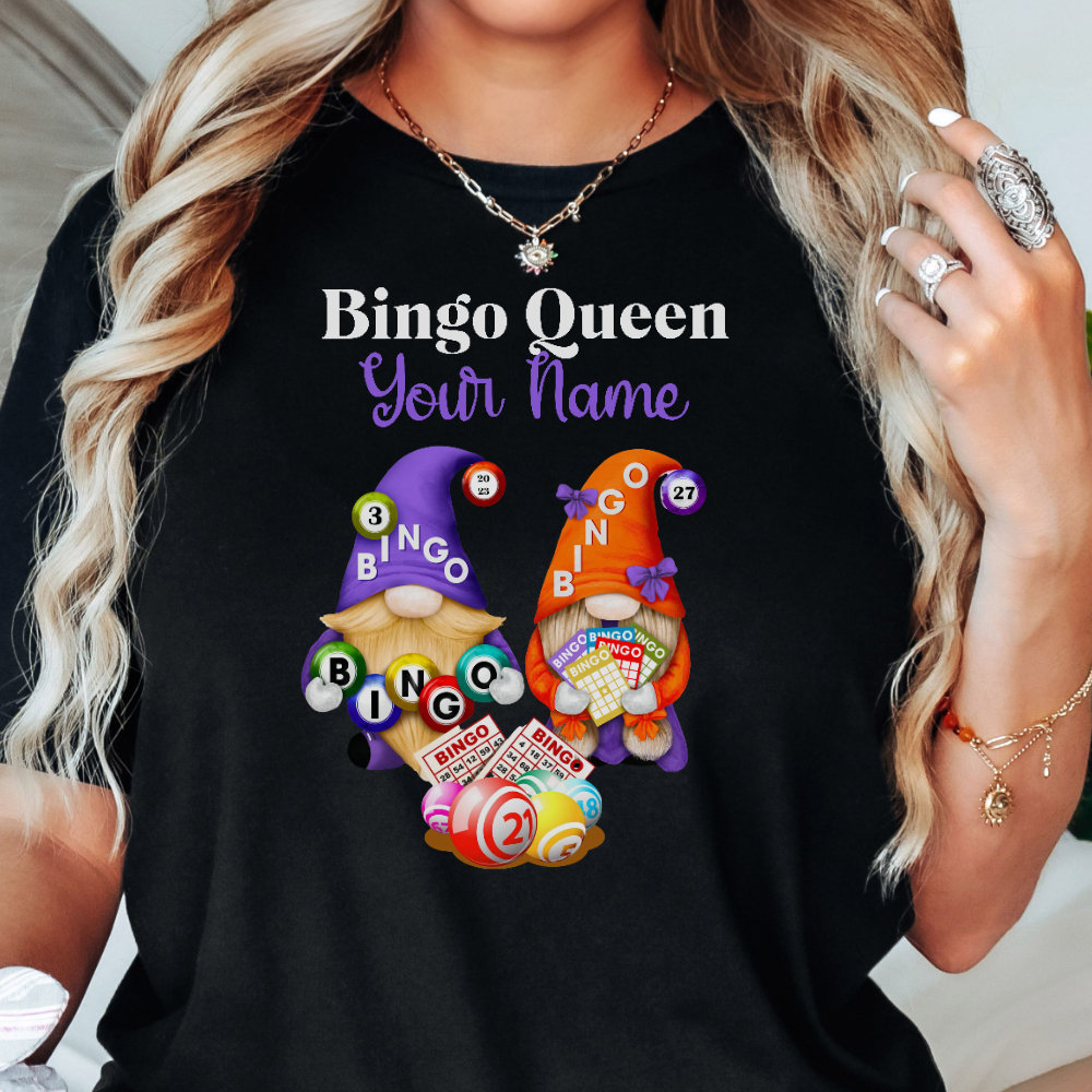 Custom Bingo Queen Hoodie, Bingo Game Lover Tees,funny Bingo Player ...