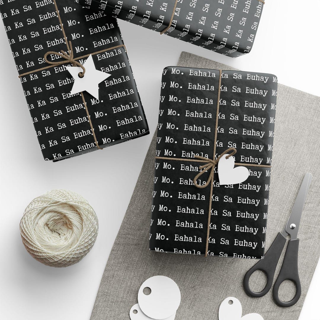 Filipino-inspired Custom Wrapping Paper for Unique Gifts Bahala Ka ...