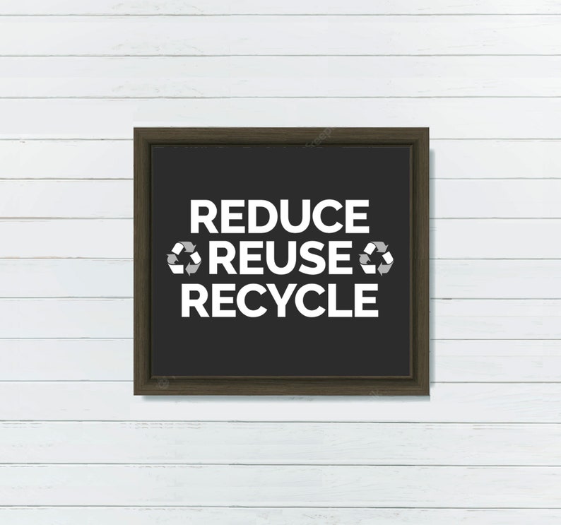 Reduce Reuse Recycle PNG SVG Printable Clipart, Sustainable Instant ...
