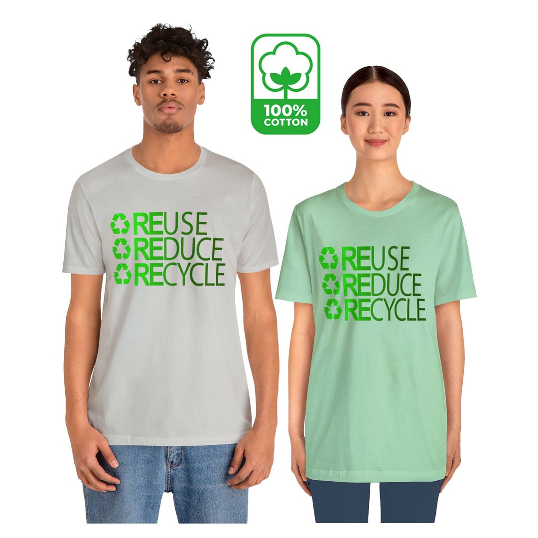 Reduce Reuse Recycle Shirt | Environmental Activist Tee | Sustainability T-shirt | Eco-friendly ...