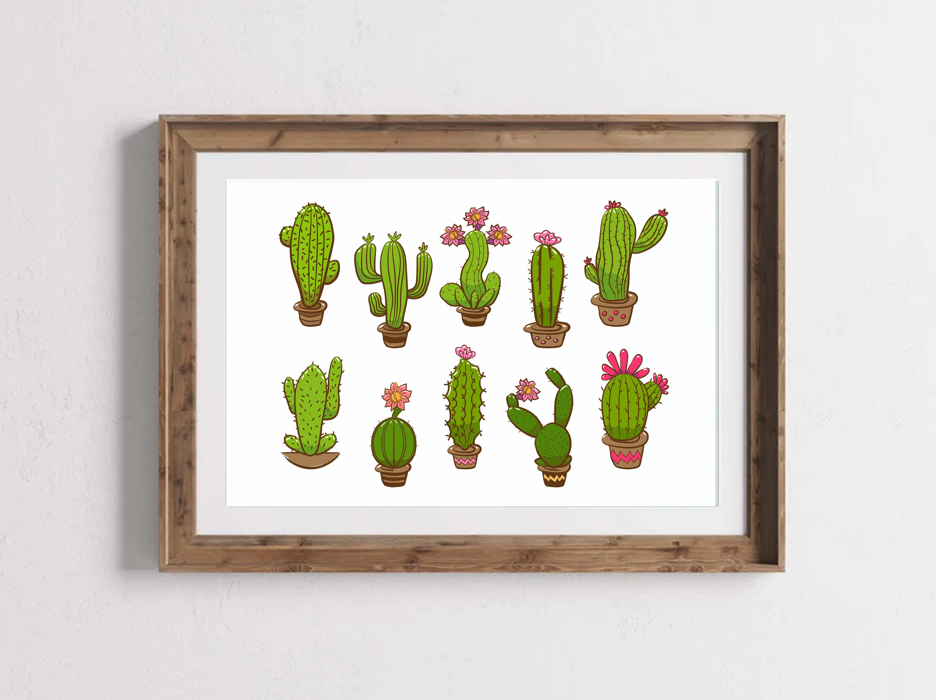 Cactus Succulent Clipart Bundle - Printables Digital Download PNG SVG ...